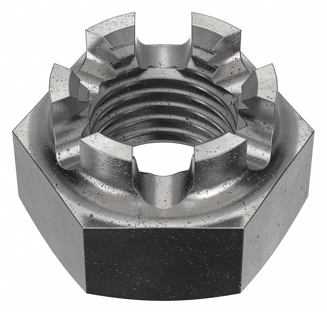 Slotted Castle, Std Hex, Castle Nut - 6YHK2|371085G - Grainger