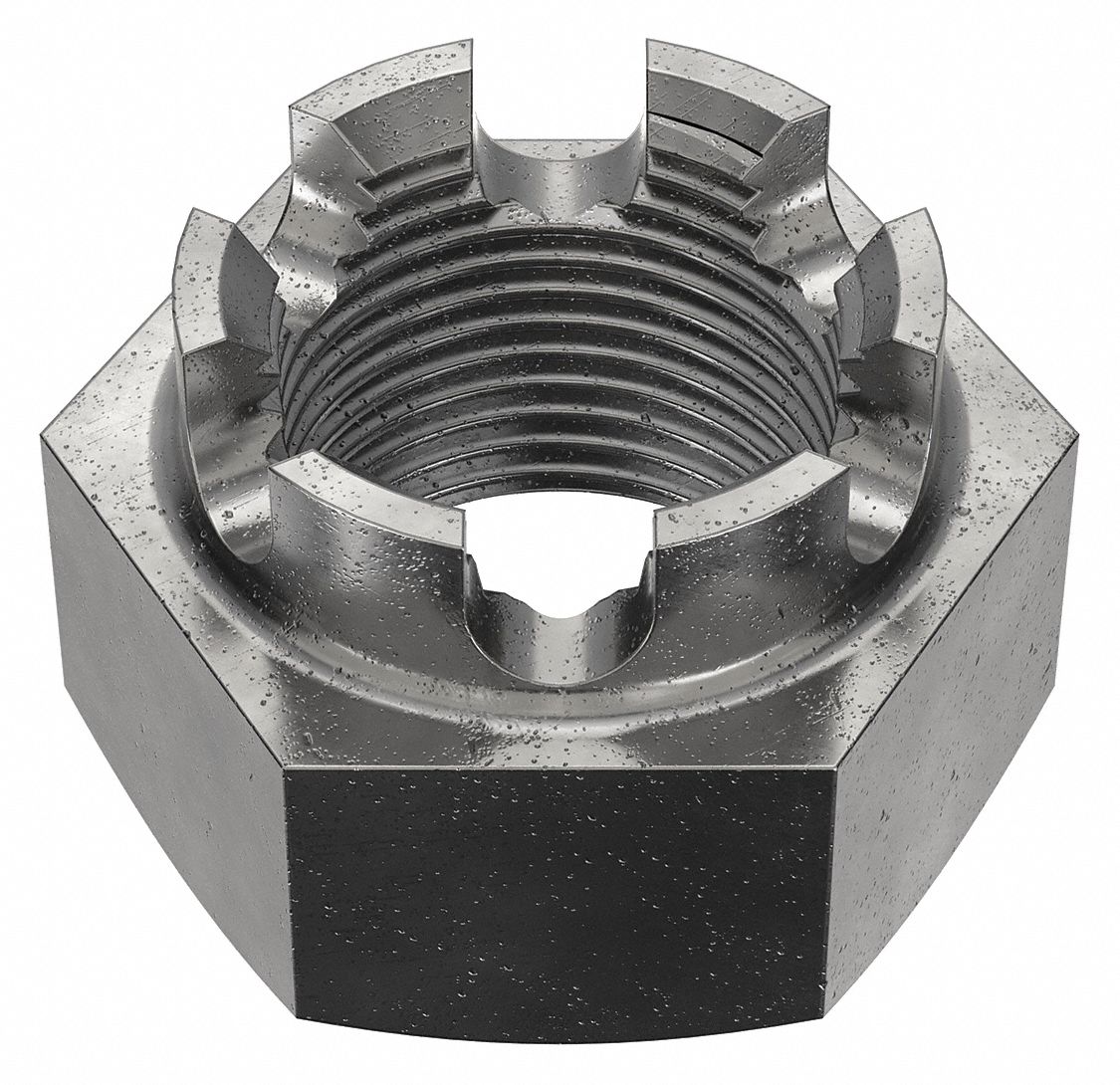 Slotted Castle, Std Hex, Castle Nut - 6YHK8|372305G - Grainger