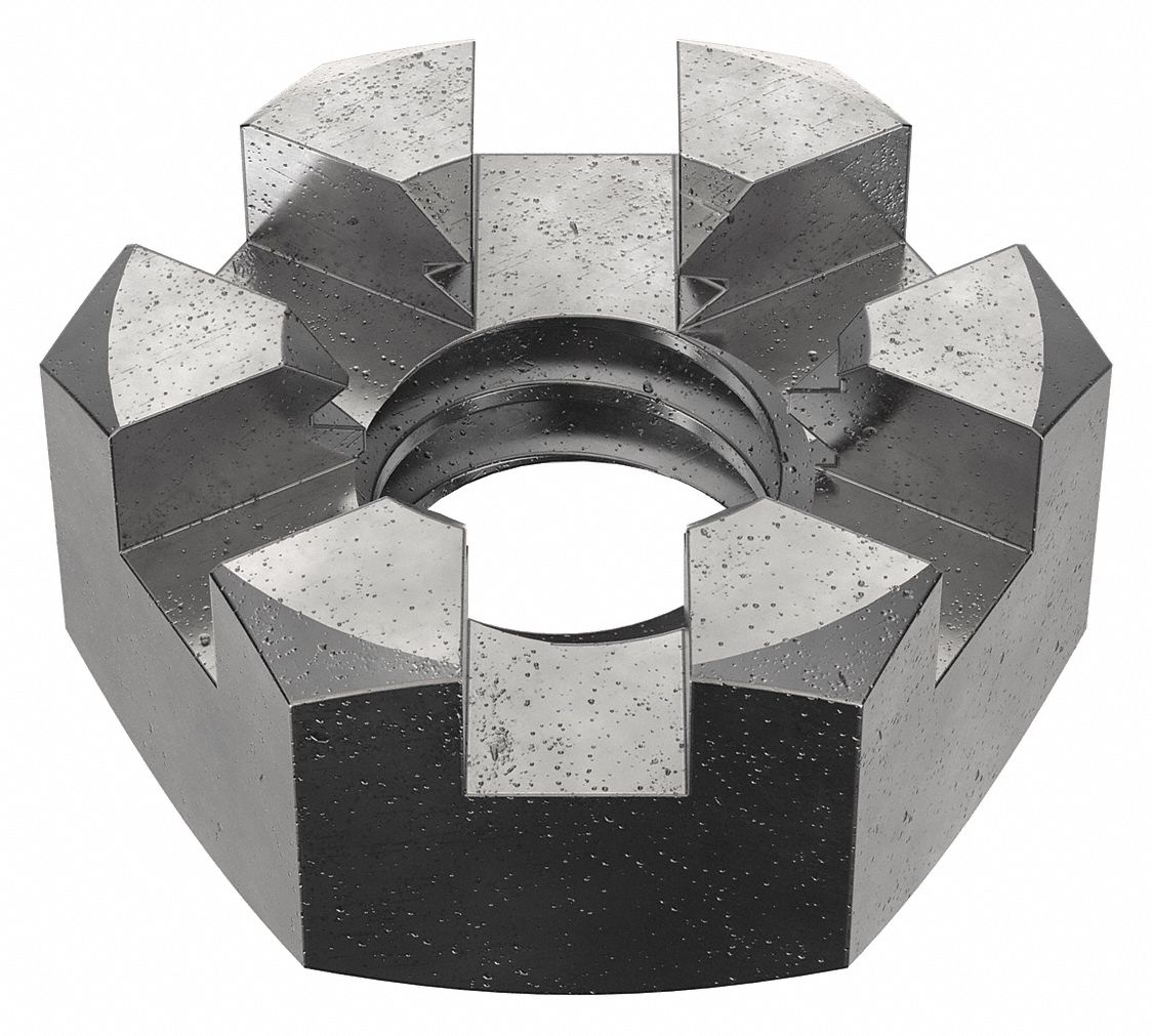 Slotted Castle, Std Hex, Castle Nut - 6YHL6|351015G - Grainger