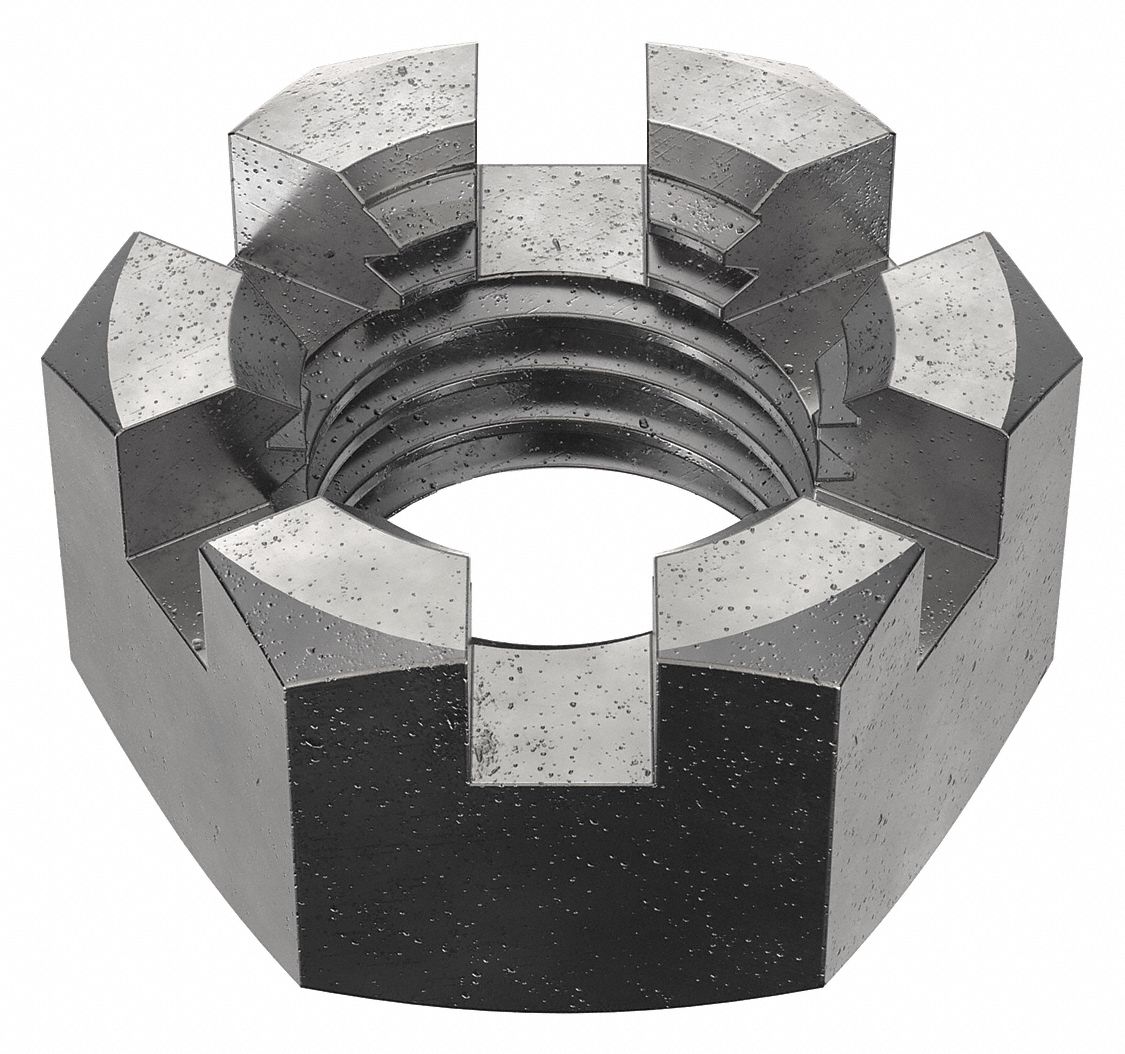 Slotted Castle, Std Hex, Castle Nut - 6YRJ8|352228G - Grainger