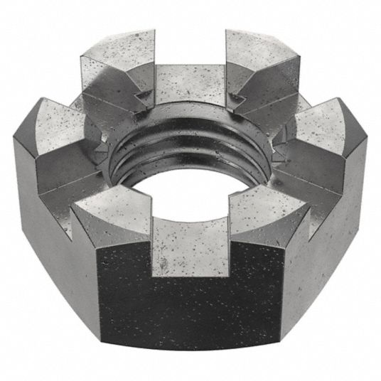 Slotted Castle, 5/16"-24 Thread Size, Castle Nut - 6YHP1|351045G - Grainger