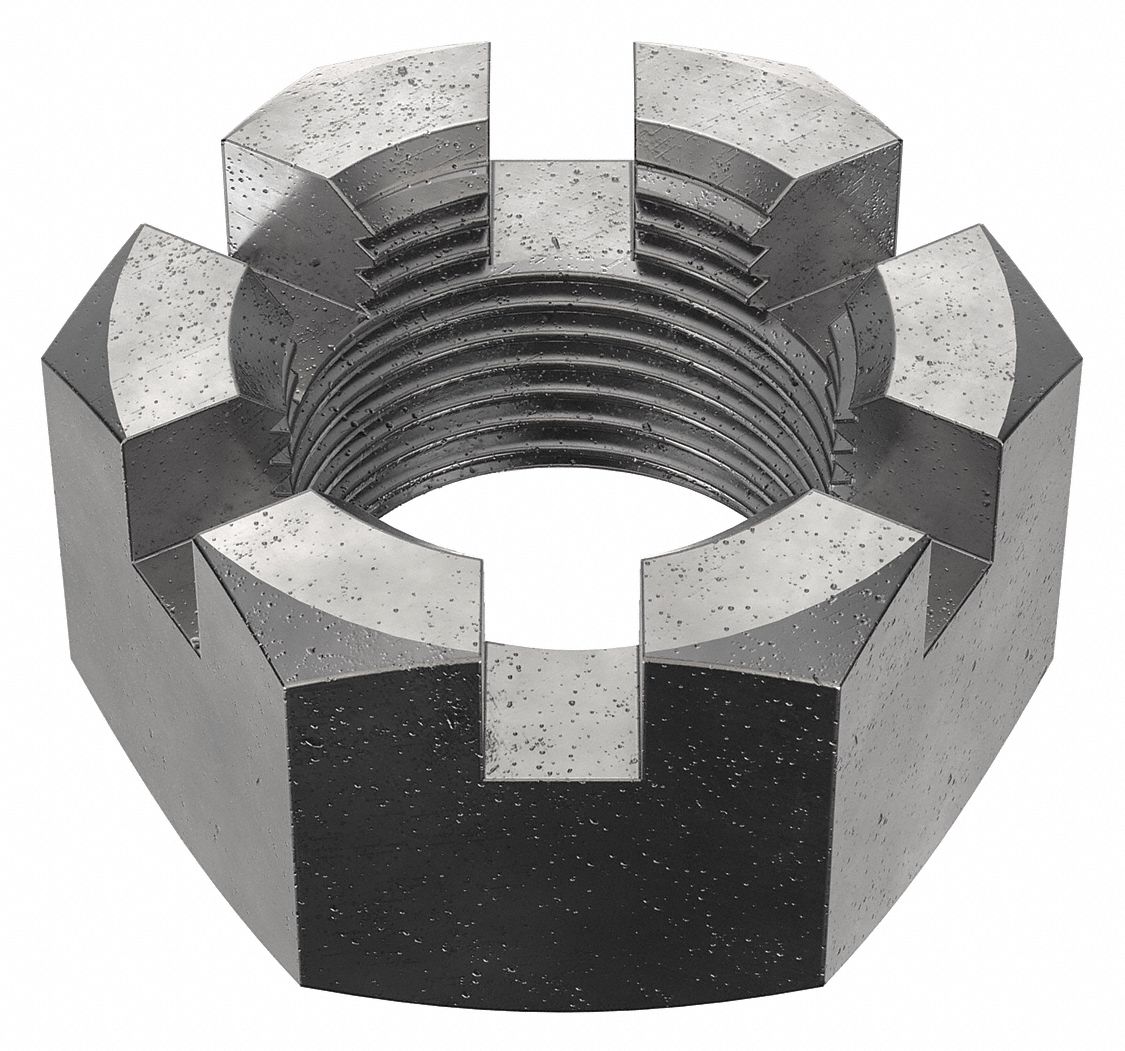 Slotted Castle, Std Hex, Castle Nut - 6YHP9|U12025.100.0001 - Grainger