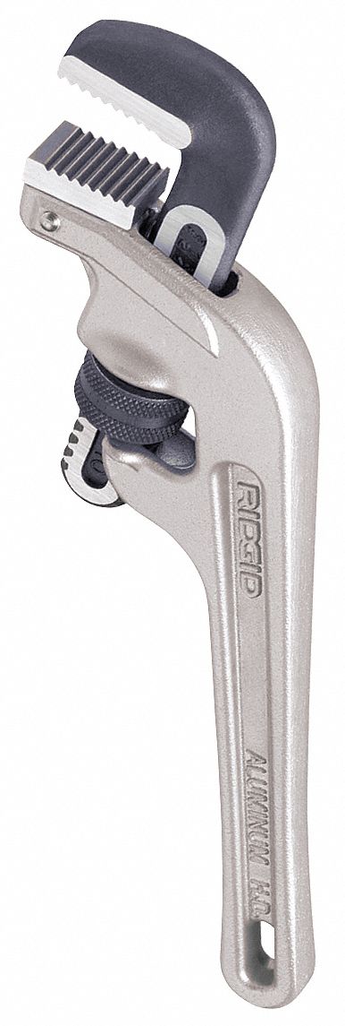 End Pipe Wrench, Aluminum, Jaw Capacity 3 in, Overall Length 24 in, I ...