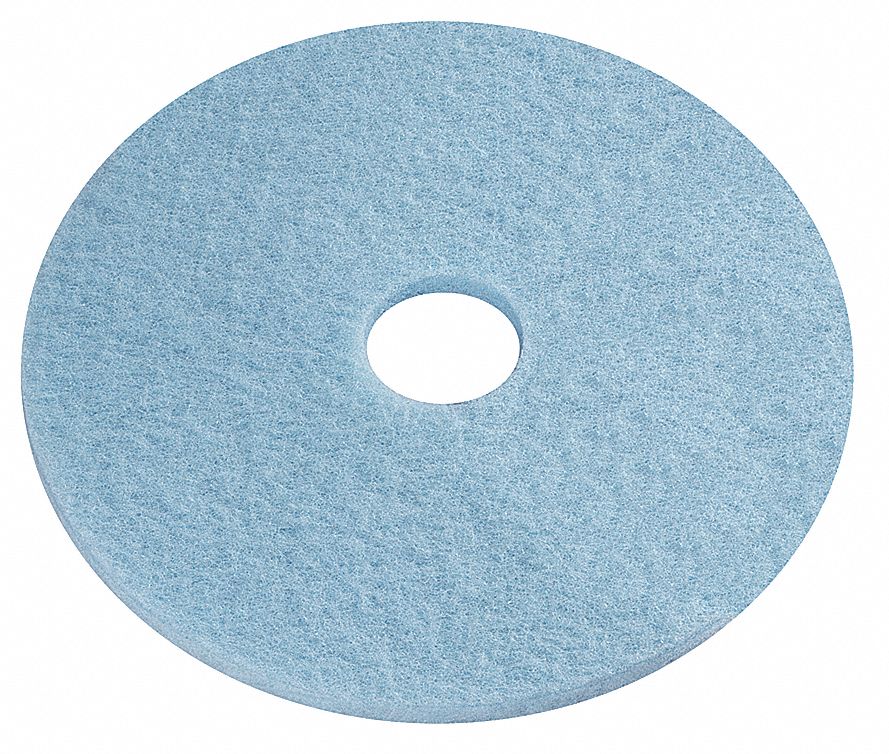 Recycled Plastic Polyester Fiber Burnishing Pad, 3000 rpm, Light Blue ...