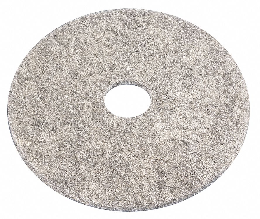 24 in Recycled Plastic Polyester Fiber Round Burnishing Pad, 3000 rpm ...
