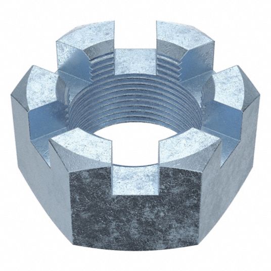 Slotted Castle, Std Hex, Castle Nut - 6YRJ5|351480G - Grainger