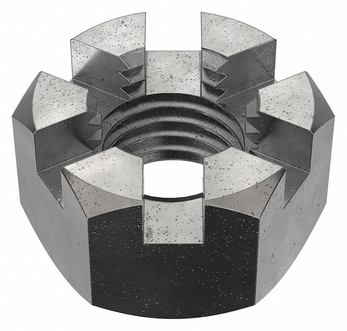 Slotted Castle, 1 3/4"-5 Thread Size, Castle Nut - 6YRK3|352538G - Grainger