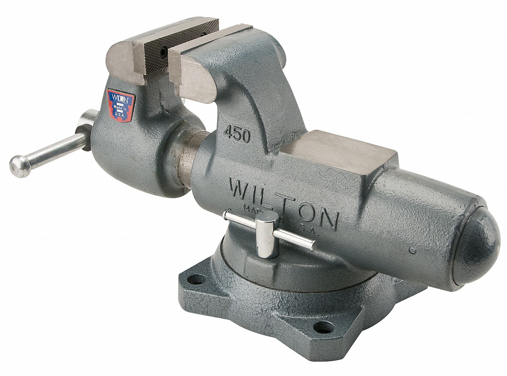 WILTON Heavy Duty Machinist's Vise, 4 1/2 in Jaw Width, 7 1/2 in Max ...