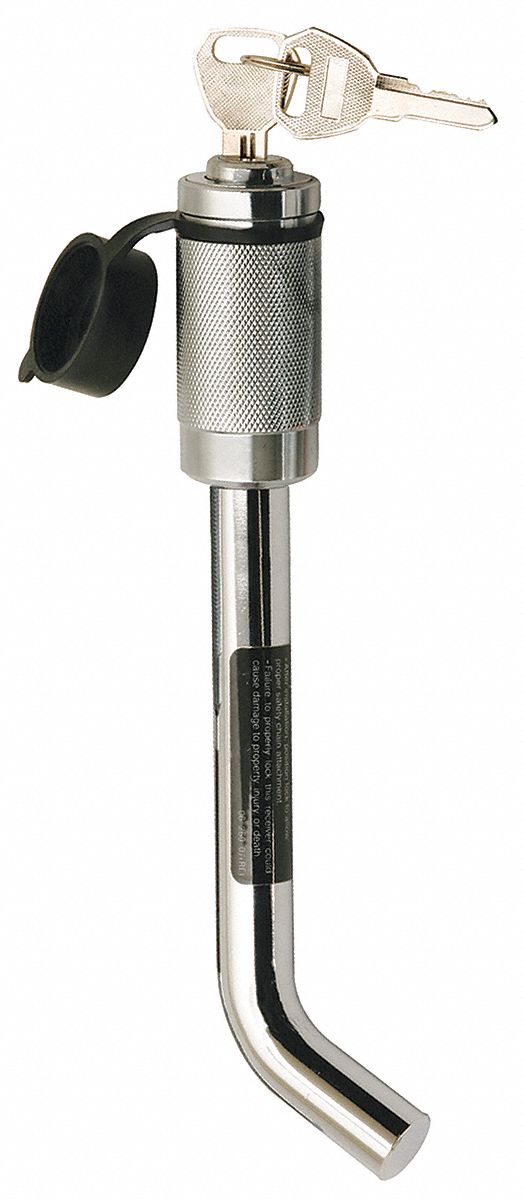 REESE Receiver Lock: Bent Pin, 5/8 in, Chrome, (2) Keys - 6ZAT7|7033300 ...