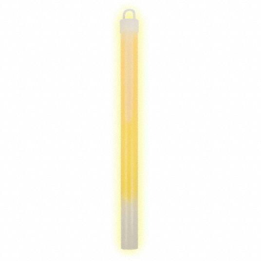 Yellow Lightstick, 6 in Length, 12 hr Duration, 10 PK - Grainger