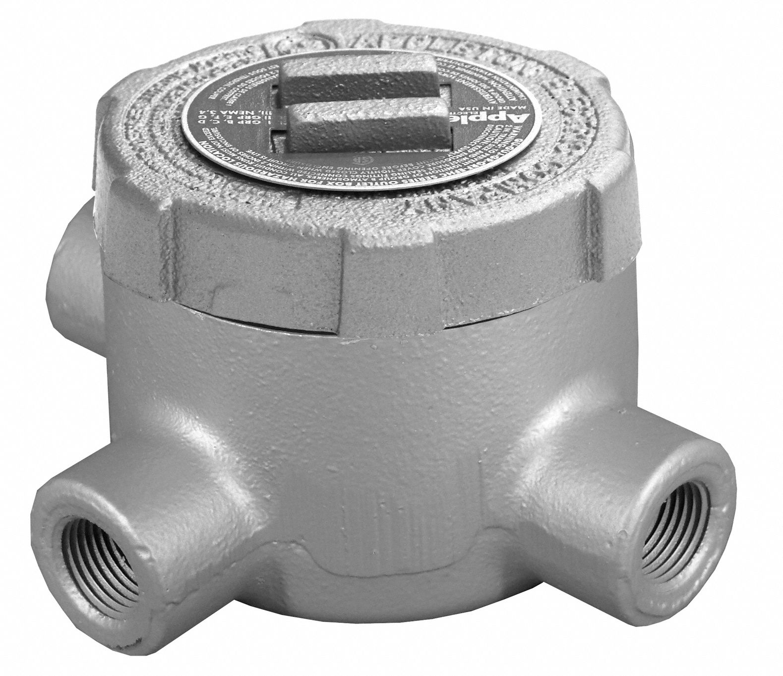APPLETON ELECTRIC Conduit Outlet Body: Iron, GU, 1 in Trade Size, T ...
