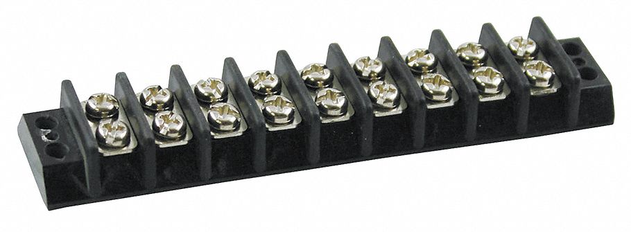 GRAINGER APPROVED 6ZEF9 Terminal Strip,15 A,22 AWG,14 AWG 6ZEF9 ...