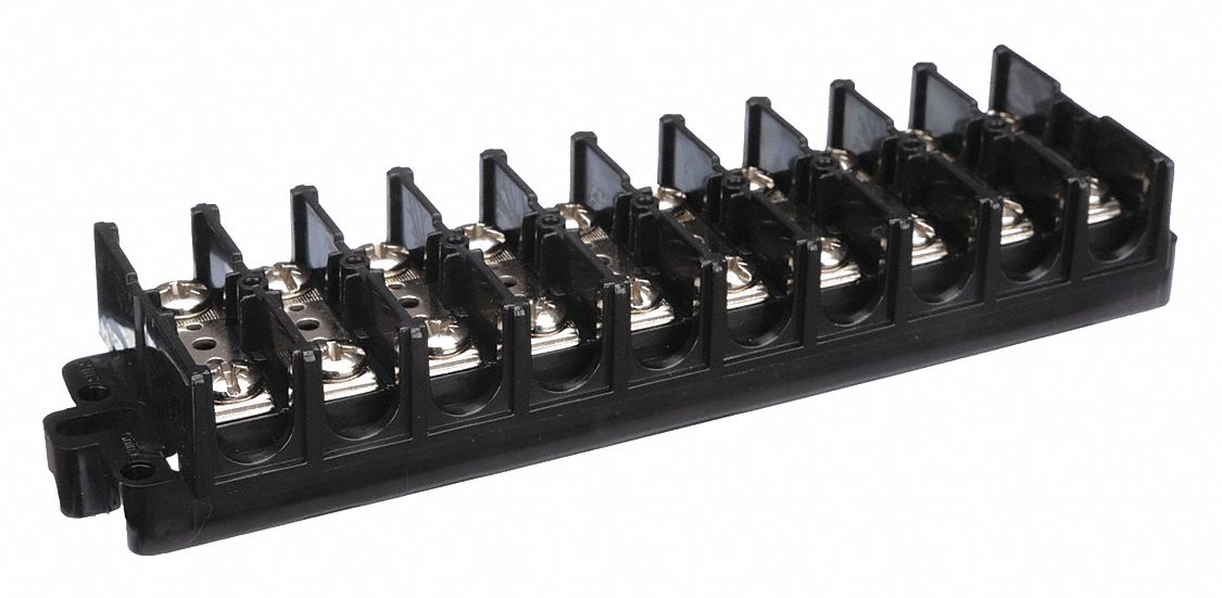6 AWG For Max Wire Size, 60 A Current, Terminal Strip - 6ZEJ8|6ZEJ8 ...