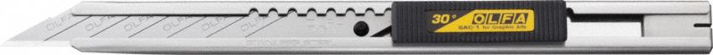 OLFA, 5 1/2 in Overall Lg, Plain, Snap-Off Art Knife - 6ZTK7|SAC-1 - Grainger