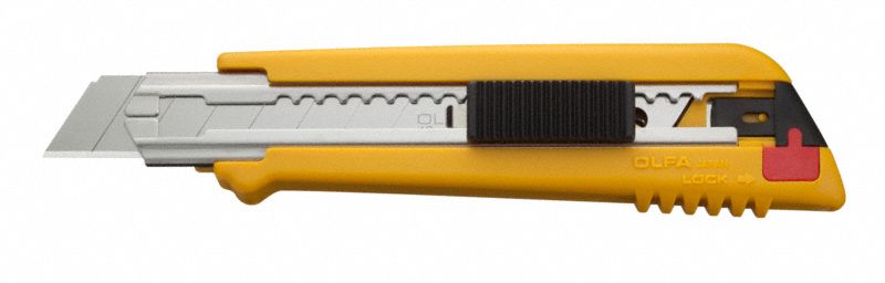 OLFA, 6 in Overall Lg, Textured, Snap-Off Utility Knife - 6ZTL0|PL-1 - Grainger