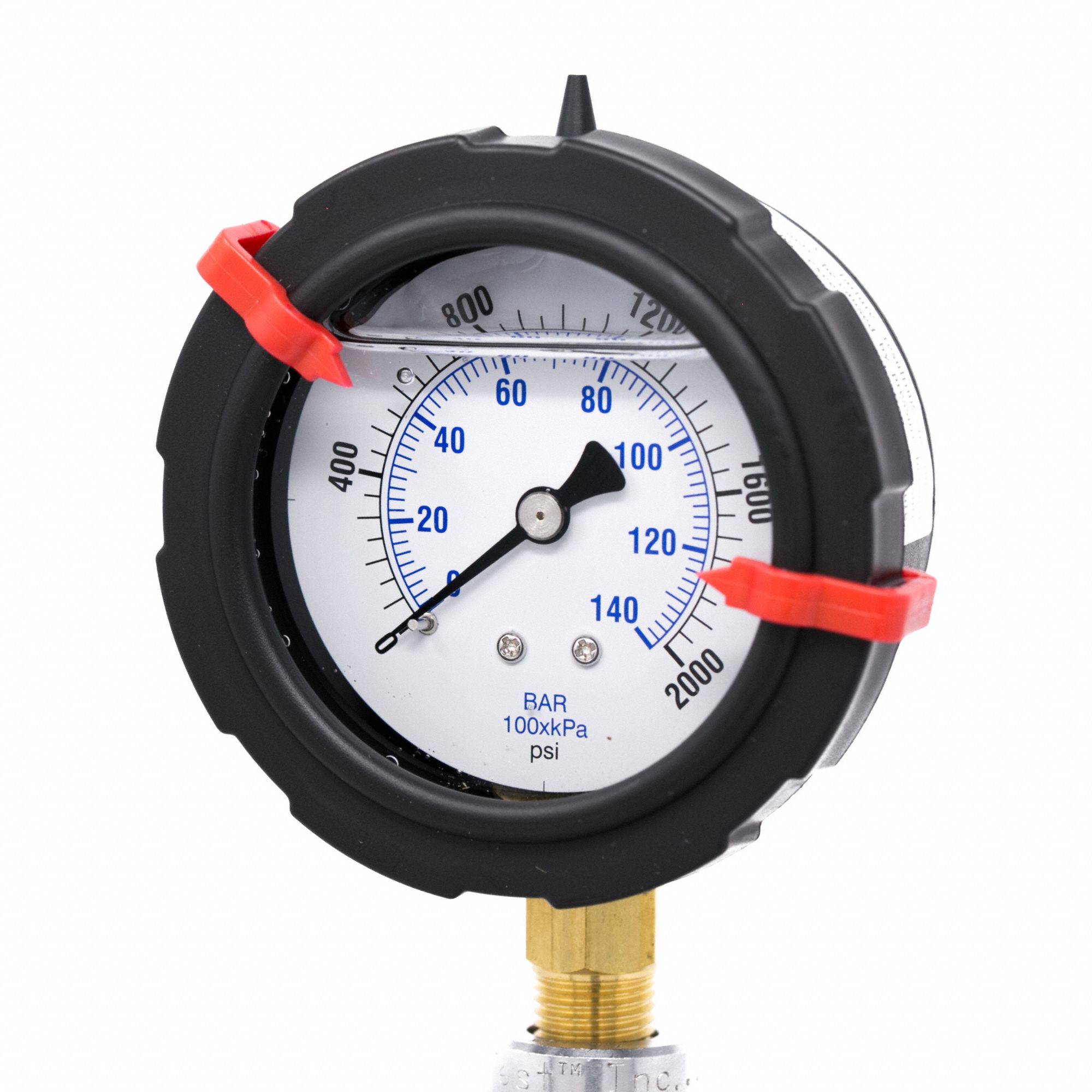 0 psi to 2,000 psi, 2 1/2 in Dial, Pressure Gauge - 859VZ0|701L-254O - Grainger