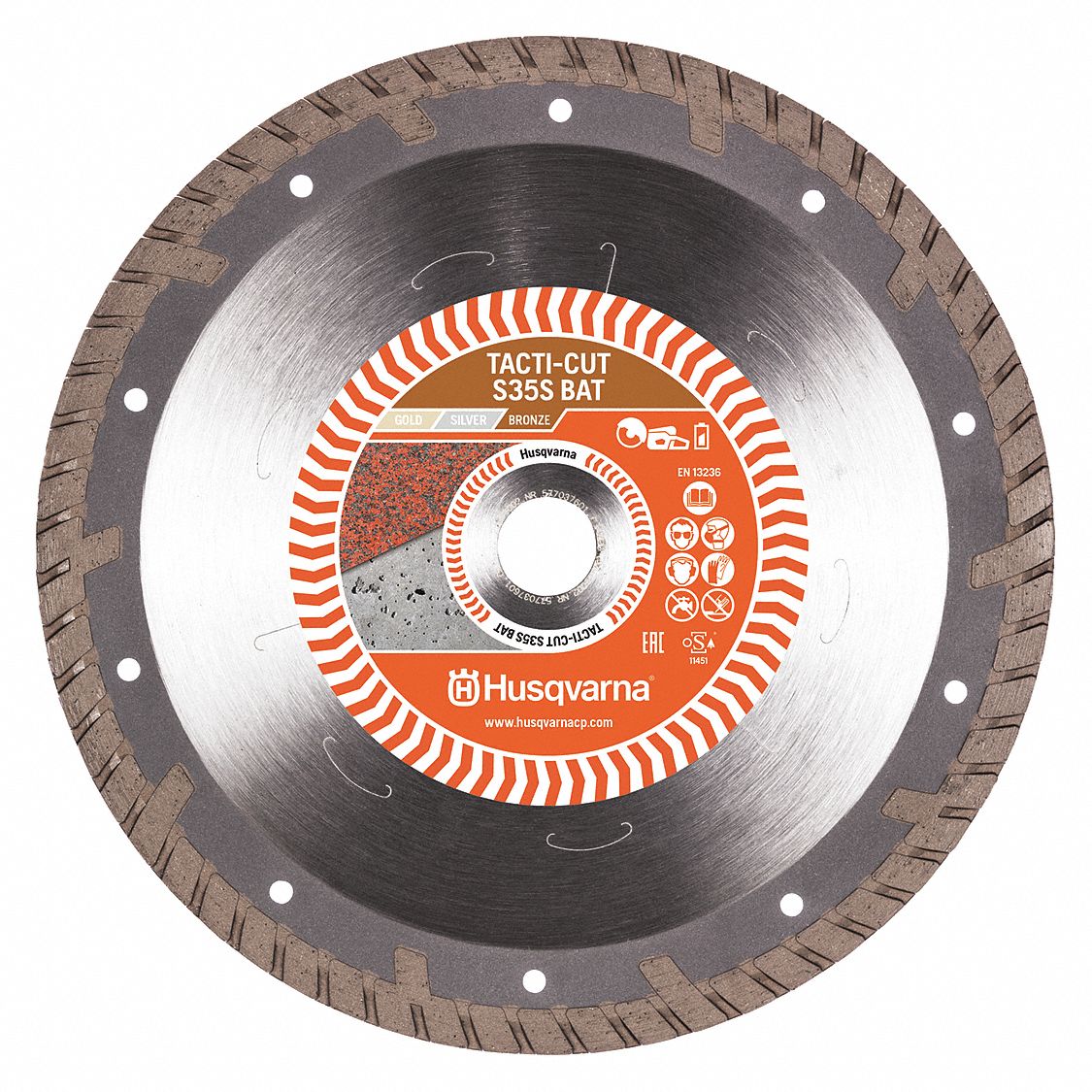 HUSQVARNA, Concrete/Granite/Marble/Natural Stone, 9 in Blade Dia ...