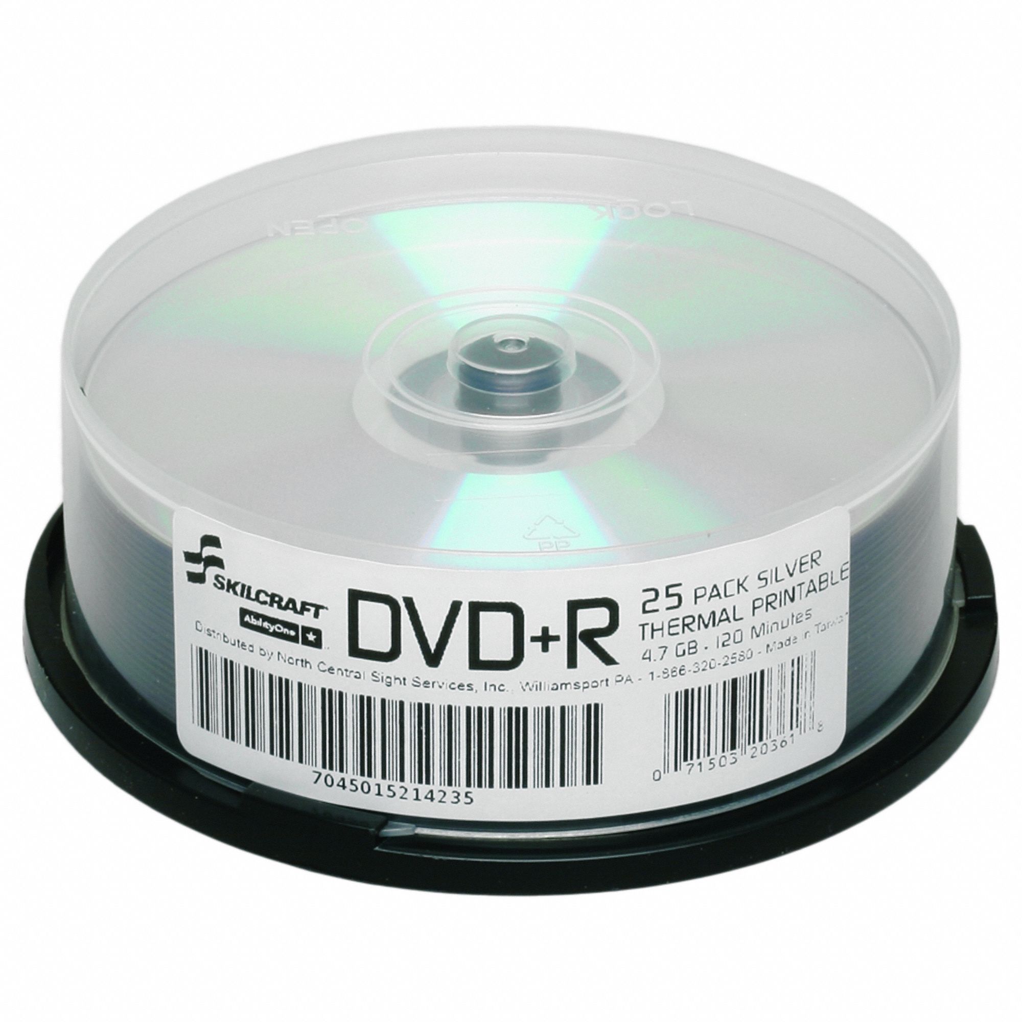 SKILCRAFT, Write Once, Silver, DVD-R Disc - 803T41|7045-01-521-4235 ...
