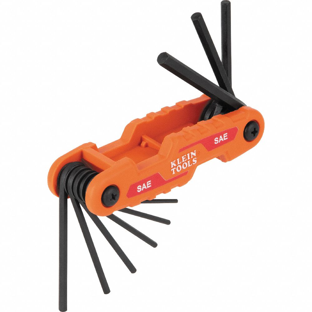 Hex Key Set, Compact Folding, SAE - Grainger