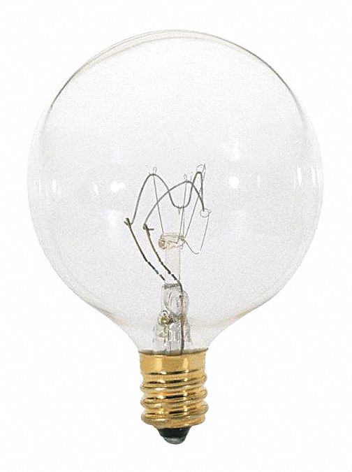 Bulb,Incandescent,15W,G16 1/2,Candelabra - Grainger