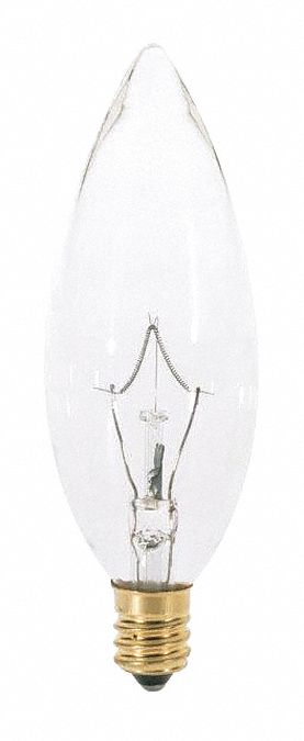 SATCO, (BA) Bullet Angled, BA9, Incandescent Bulb - 707N75|A3682 - Grainger