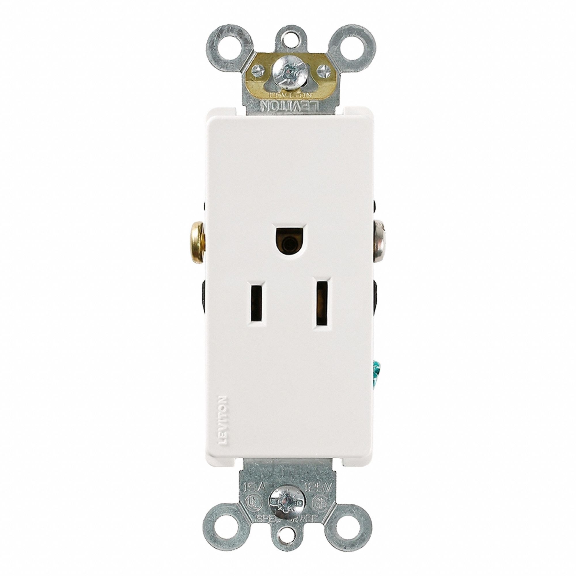 LEVITON, Single, 5-15R, Single Receptacle Outlet - 879JF1|16251-W ...