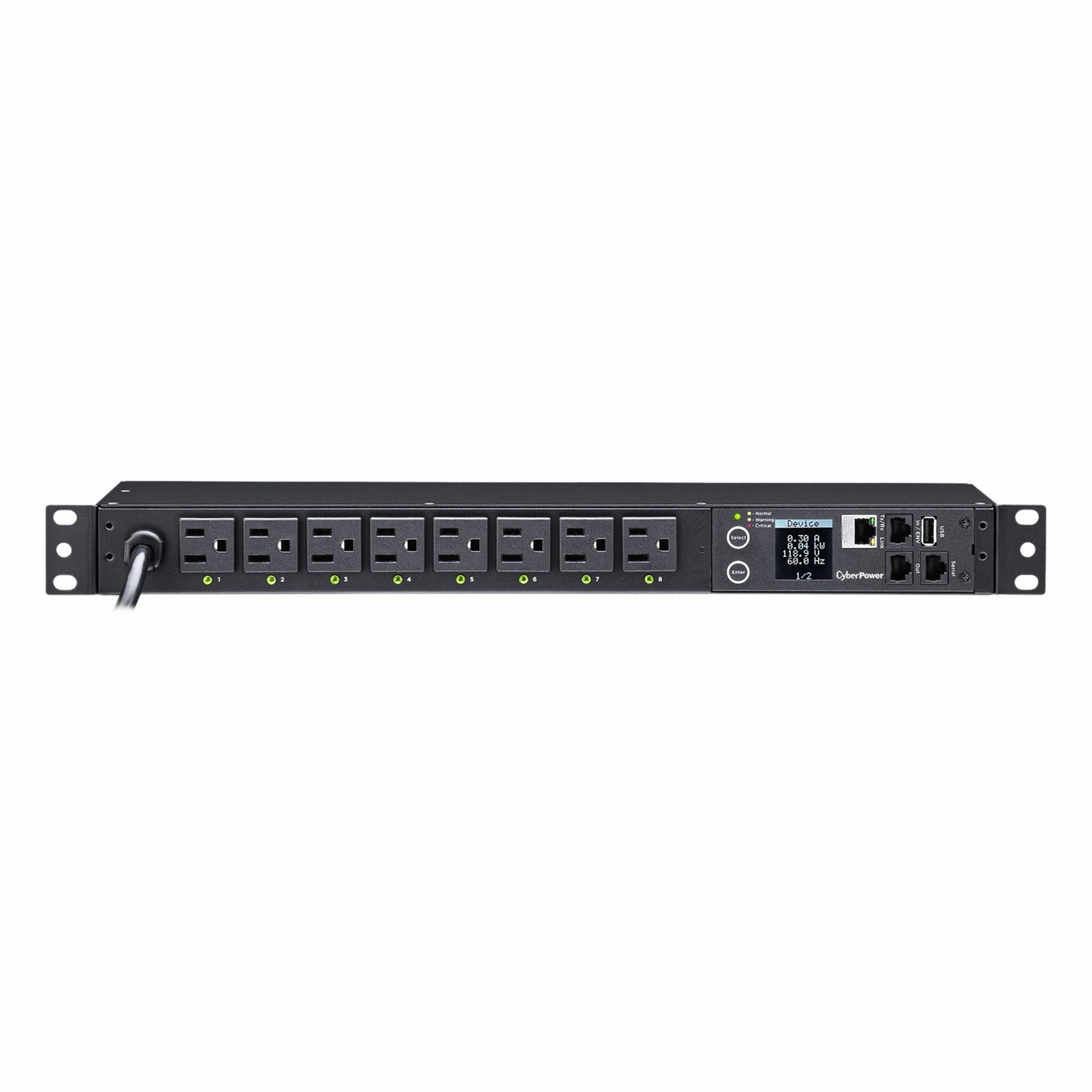 CYBER POWER, Single-Phase, 8 Outlets, Power Distribution Unit - 832UN3 ...