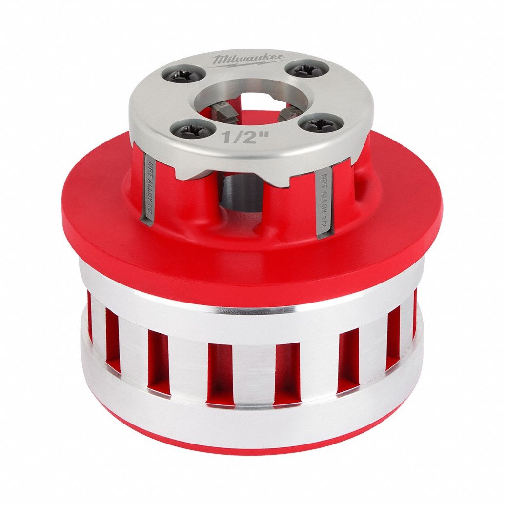 MILWAUKEE, 12R, For 1/2 in Pipe, Pipe Threading Die Head - 824XY4|48-36 ...