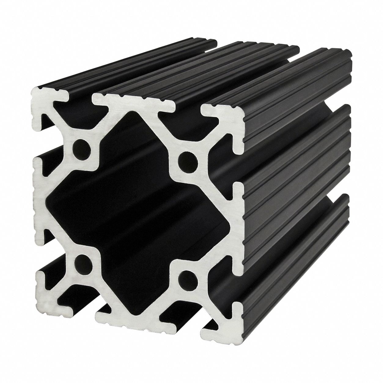 15 Series, 20 ft Lg, T-Slot Framing System Profiles - 906RT8|3030-BLACK ...