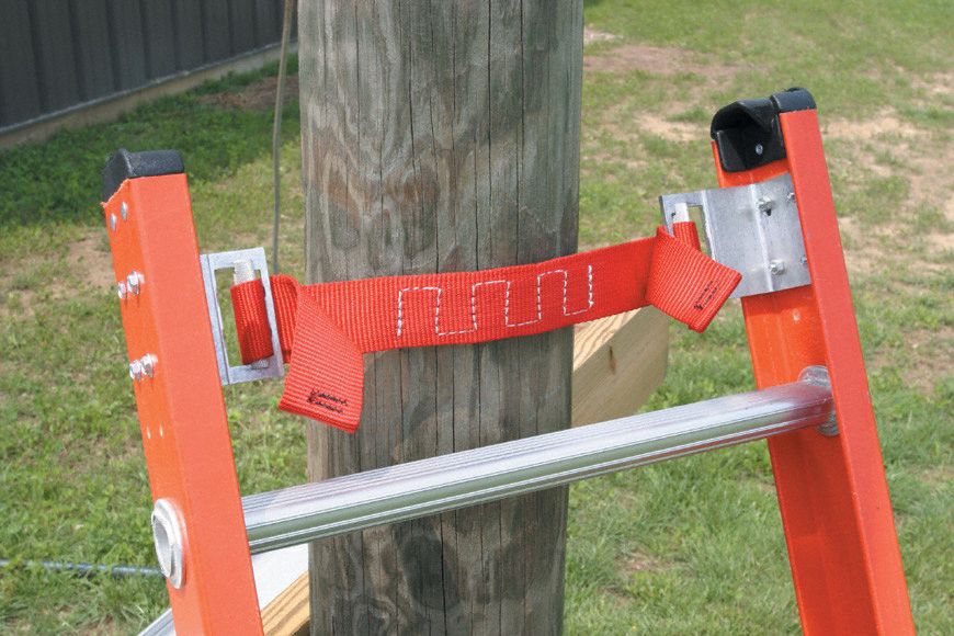 WERNER, For Extension Ladders, 4.1 in Projection, Ladder Pole Strap ...
