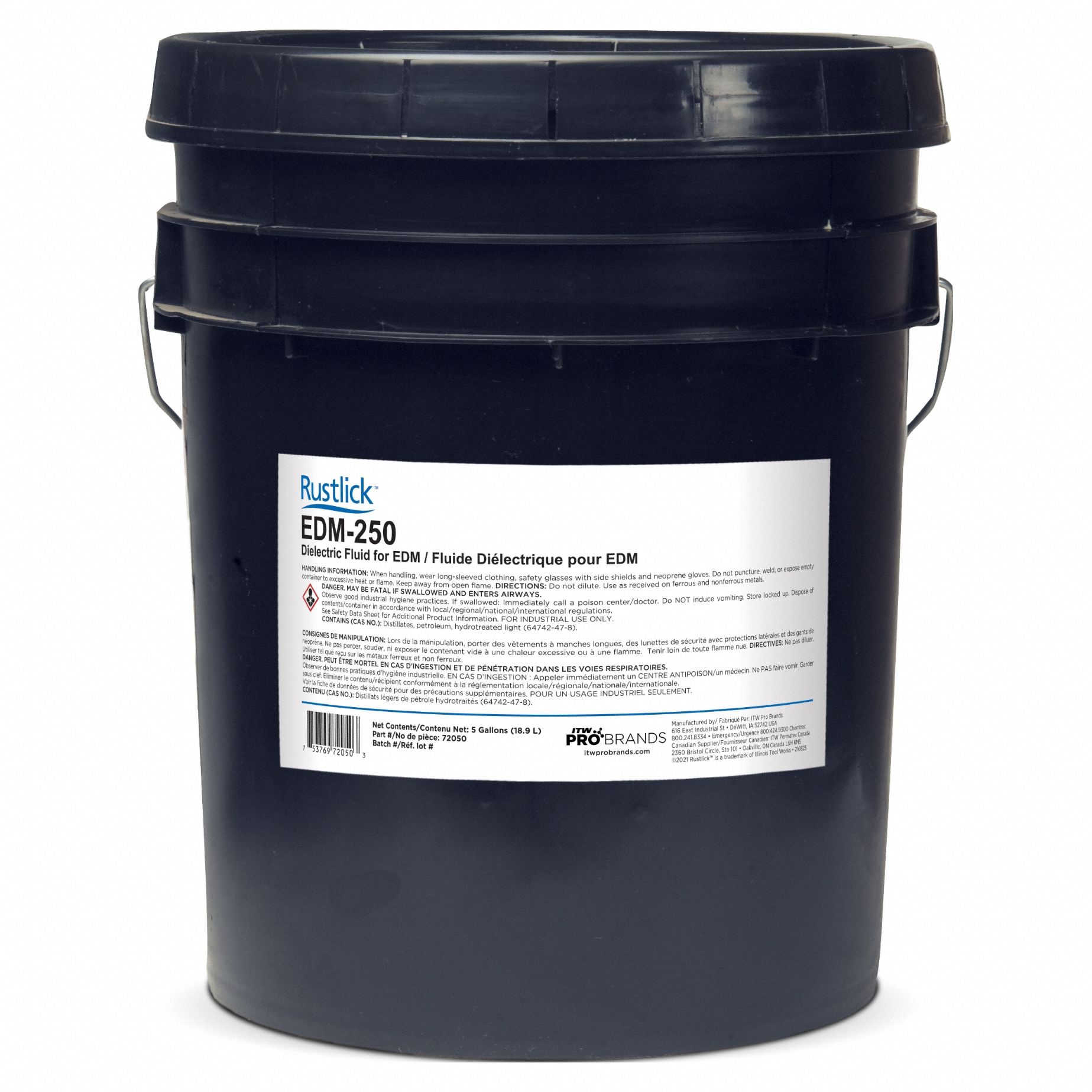 RUSTLICK, EDM-250, 5 gal, Electrical Discharge Machining Fluid - 48TR45 ...