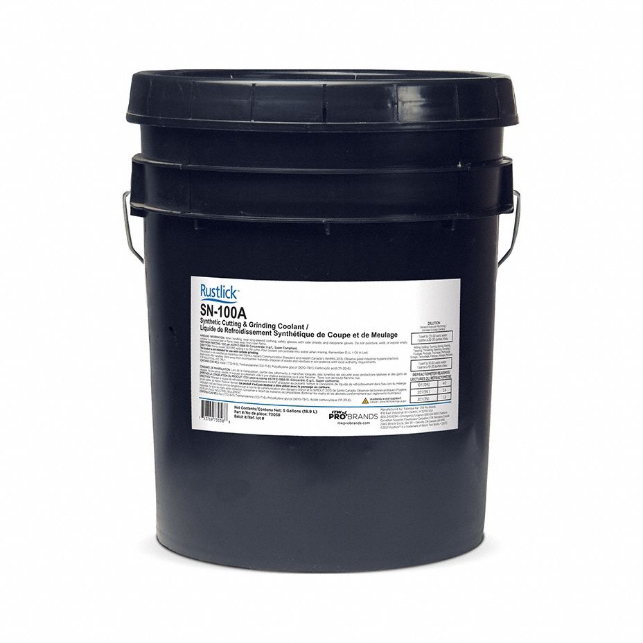RUSTLICK, SN-100A, 5 gal, Cutting and Grinding Coolant - 1C199|73058 ...
