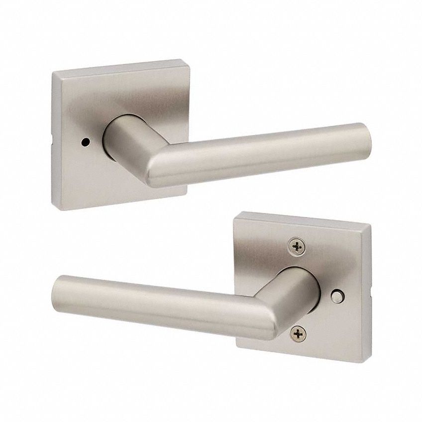 KWIKSET, Privacy Lever Locksets, Nickel, Door Lever Lockset - 829AF0 ...