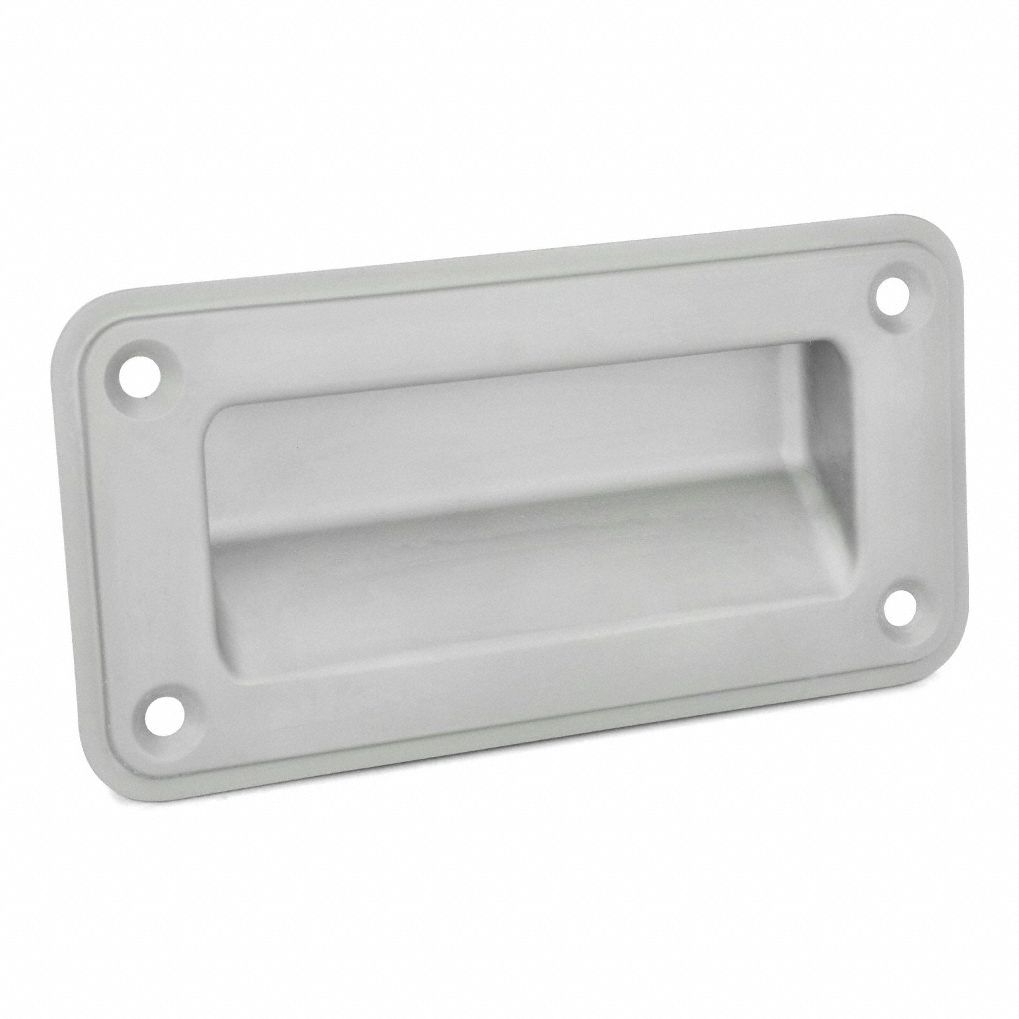 JW WINCO, Unthreaded Holes, Stainless Steel, Recessed Pull Handle ...