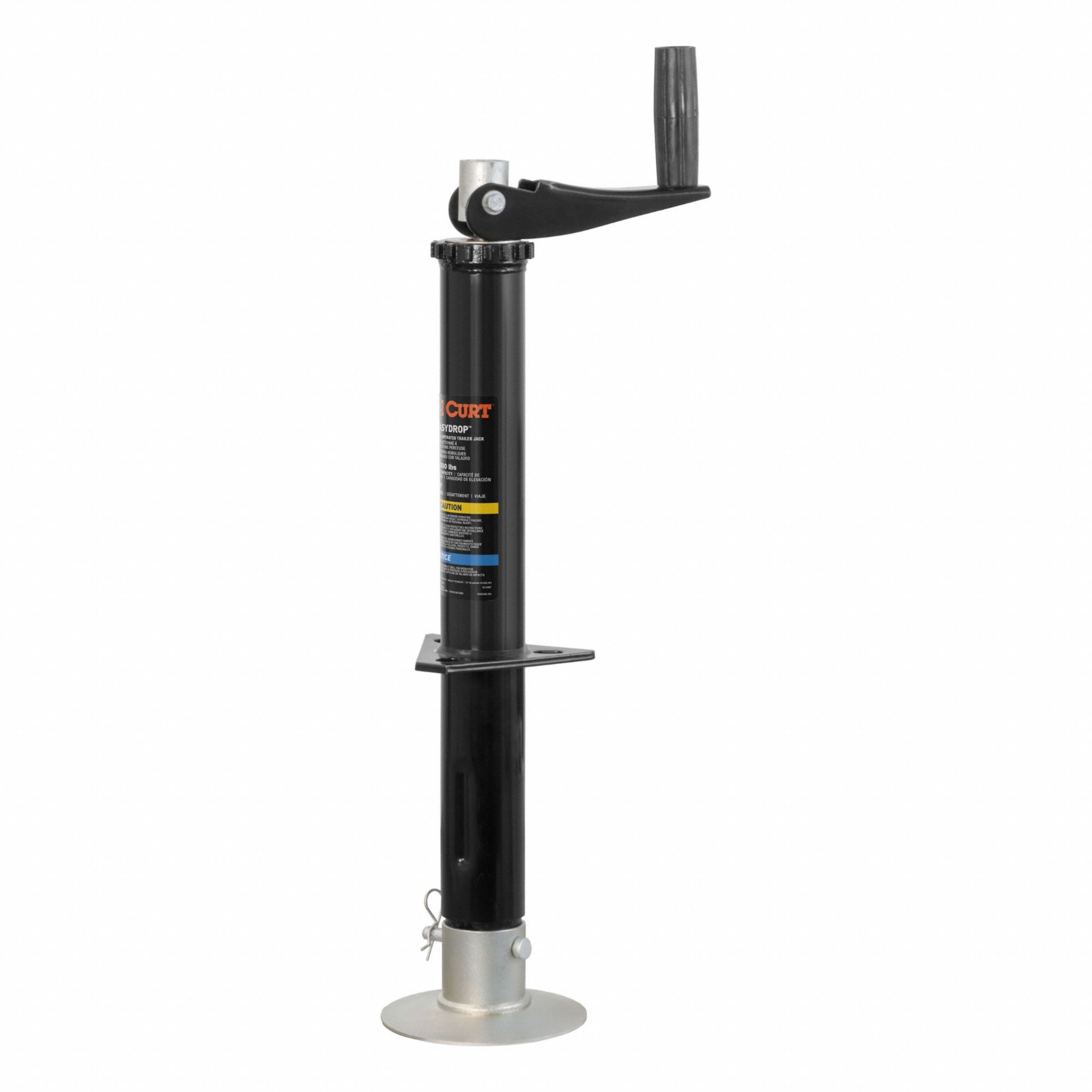 CURT, Drill-Operated Tongue Jack, 2,000 lb Static Load Capacity ...