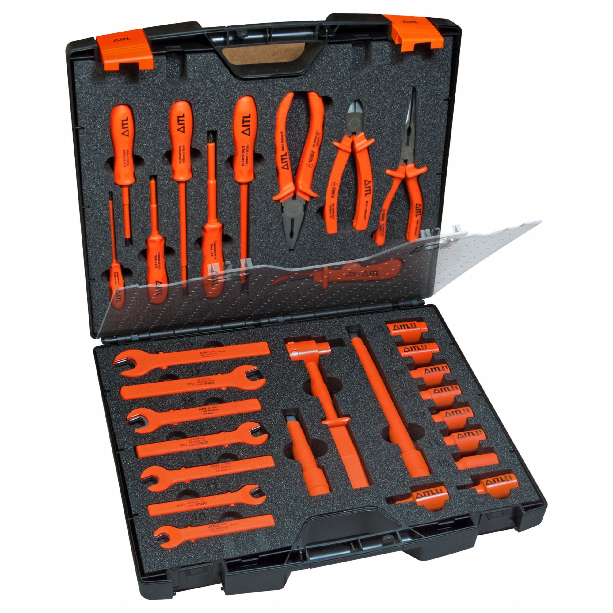 ITL, 29 Total Pcs, SAE, Insulated Tool Kit - 31CE72|00007 - Grainger
