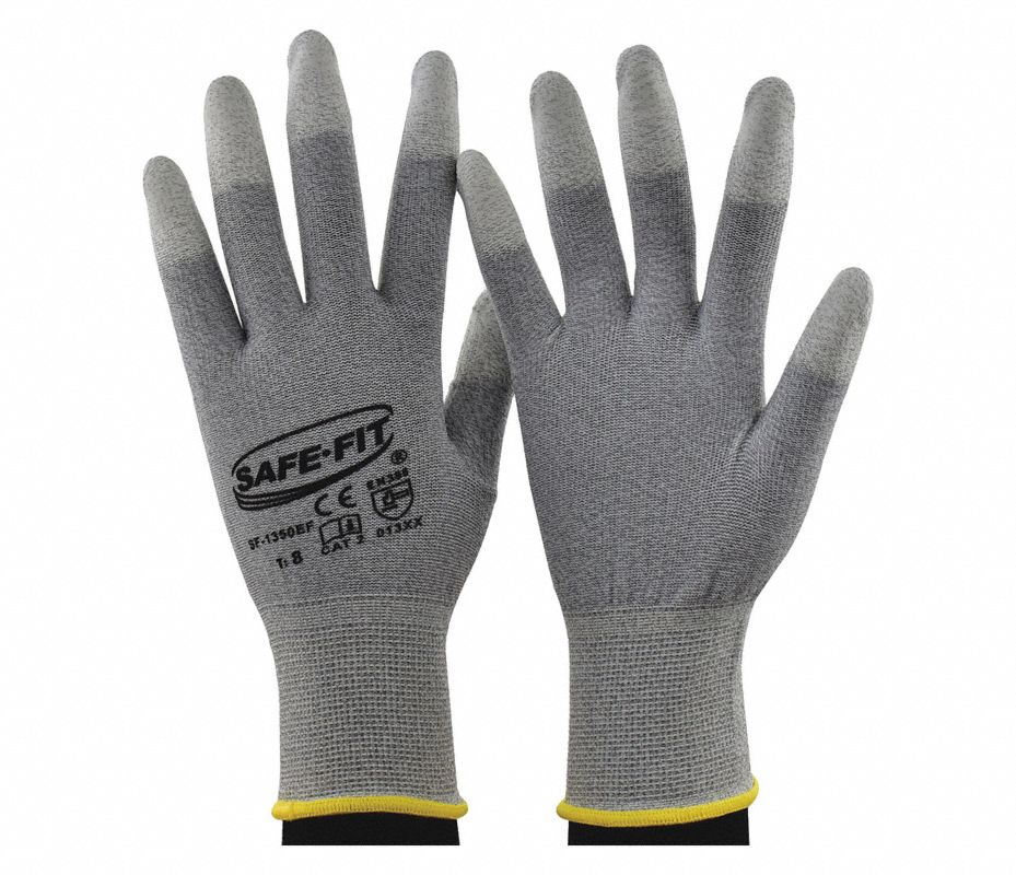 SAFE FIT Guantes Antiestáticos, No Clasificado, Nylon, Fibra de Carbono ...