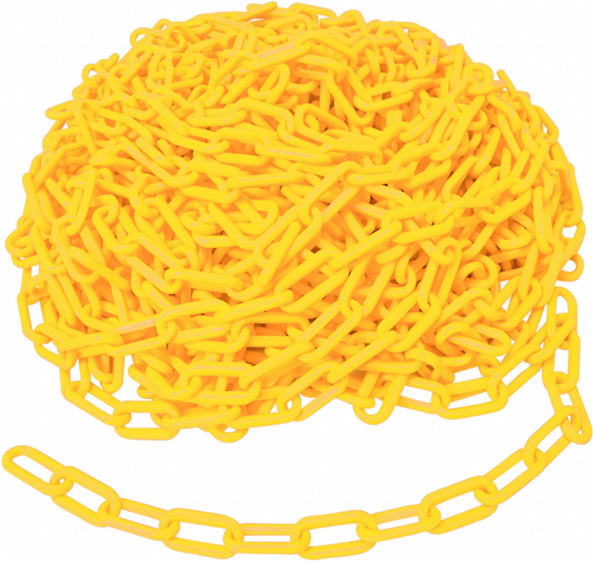 100 ft Lg, Yellow, Warning Chains - 737Z48|78238 - Grainger