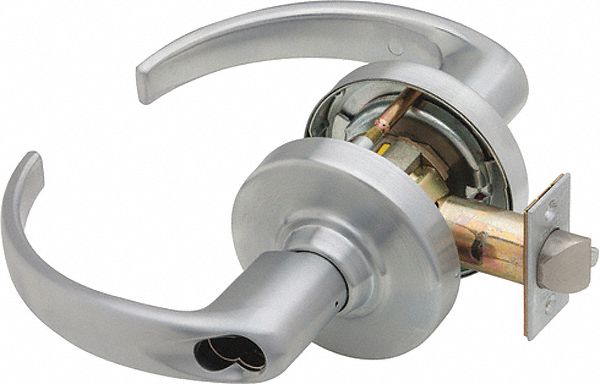 SCHLAGE, Office Lever Locksets, Chrome, Door Lockset - 738D08|ND50BD ...