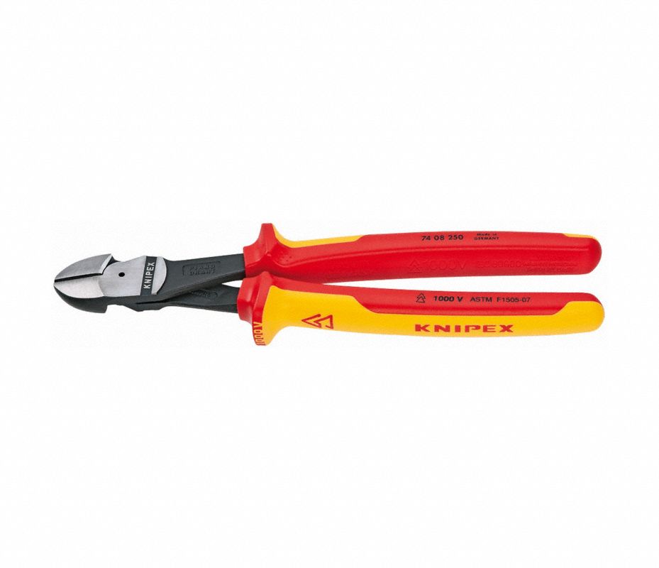 KNIPEX Pinzas de Corte Diagonal de Alto Apalancamiento 10" Acero ...