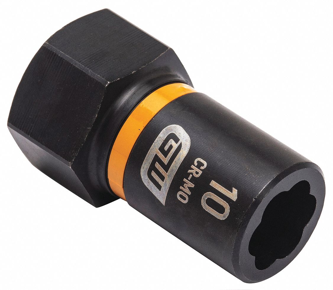 GEARWRENCH, 10 mm Socket Size, 7-Point, Bolt Extractor - 741M34|84759 ...