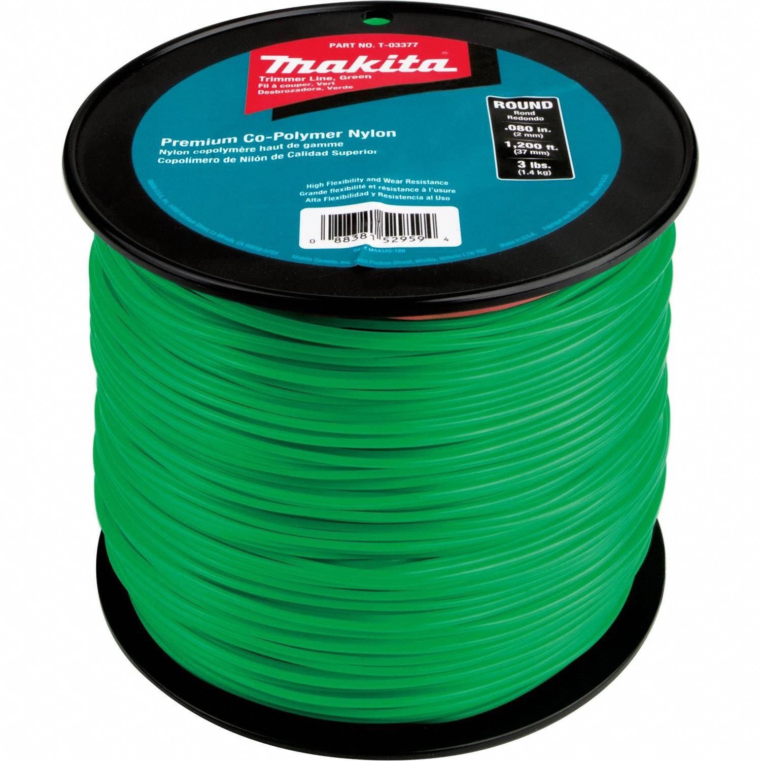 MAKITA, Co-Polymer Nylon, 0.08 in Dia, String Trimmer Line - 404NF4|T ...