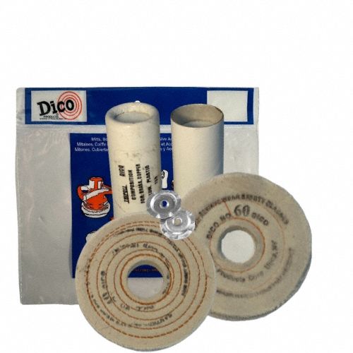 DICO, 4 in Dia, 1 in Arbor Hole, Soft Metals Buffing Kit - 347JK6 ...