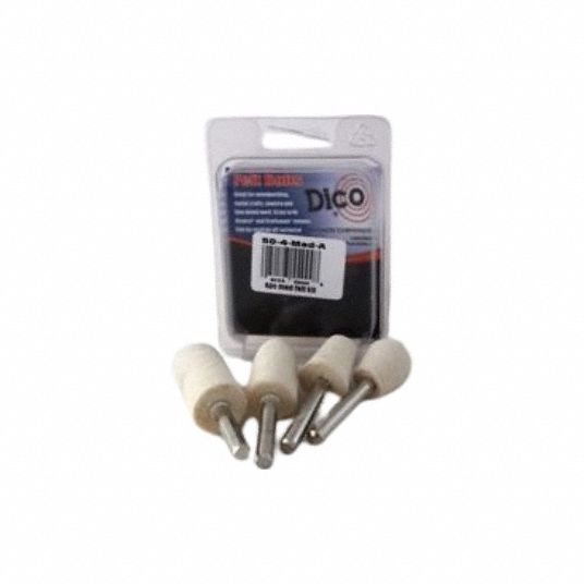 DICO, 1/4 in Shank Dia, 4 Pieces, Piece Medium felt Bob kit with 1/Ma ...