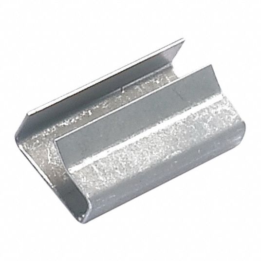 Open Seals, Fits 1/2 in Strap Wd, Strapping Seal,1/2",Semi-Op,PK1000 ...