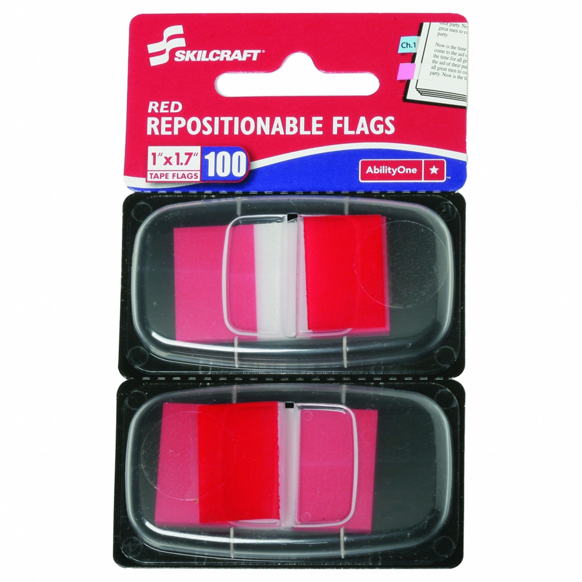 SKILCRAFT, Red, 50 Sheets per Pad, Sticky Flags - 803TD7|7510-01-315 ...