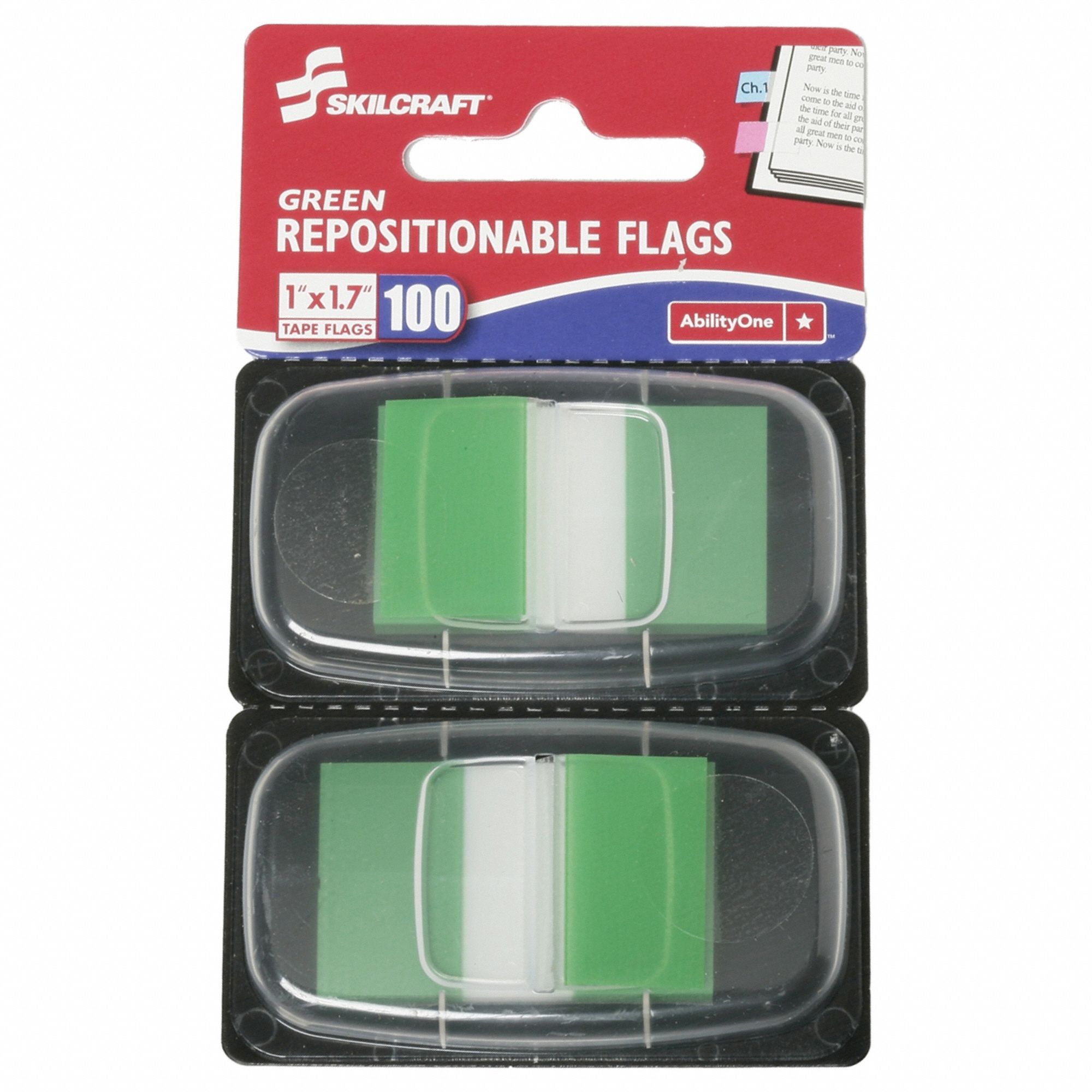 SKILCRAFT, Green, 50 Sheets per Pad, Sticky Flags - 803TD6|7510-01-315 ...