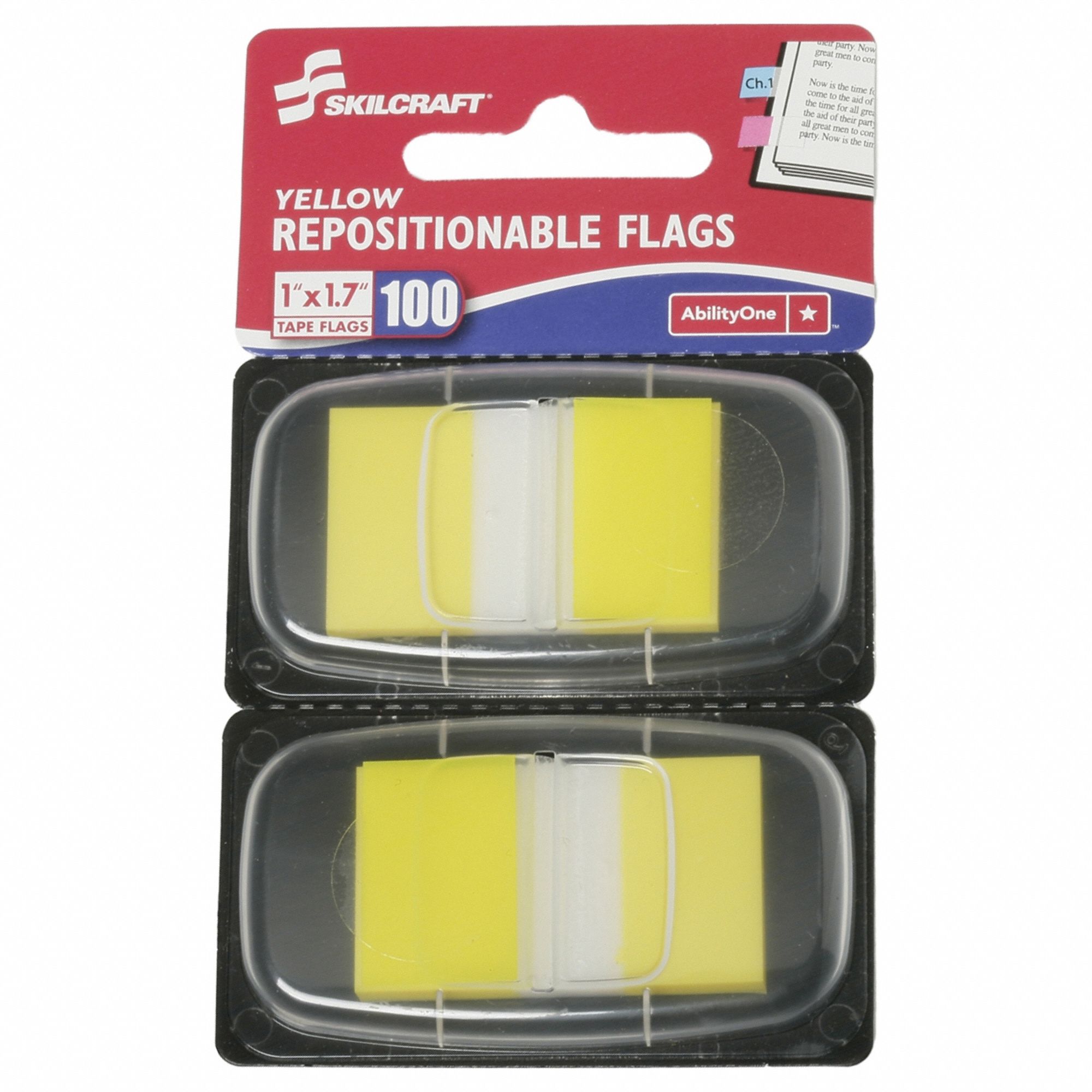 SKILCRAFT, Yellow, 50 Sheets per Pad, Sticky Flags - 803TD9|7510-01-315 ...