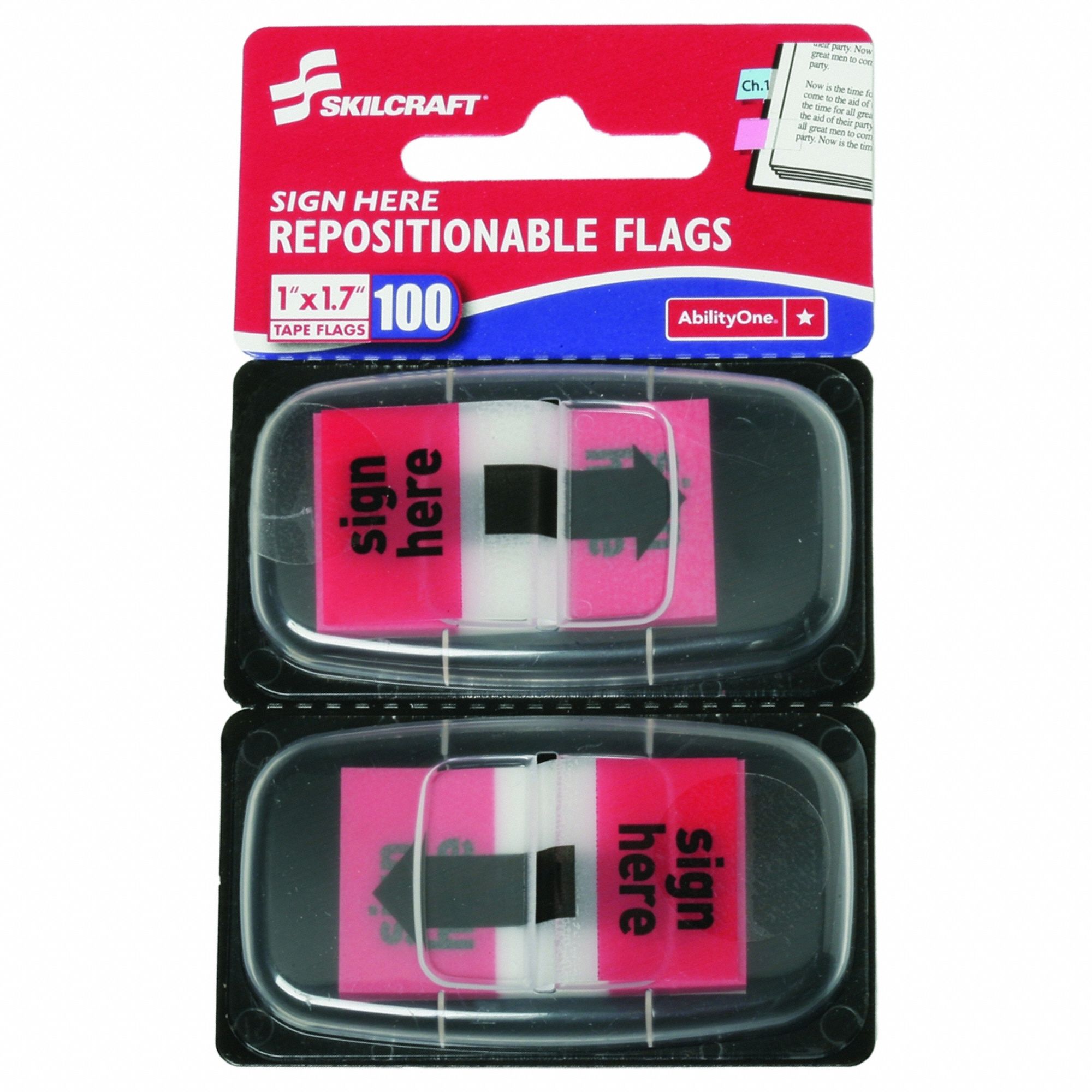 SKILCRAFT, Yellow, 100 Sheets per Pad, Sticky Flags - 803TE0|7510-01 ...