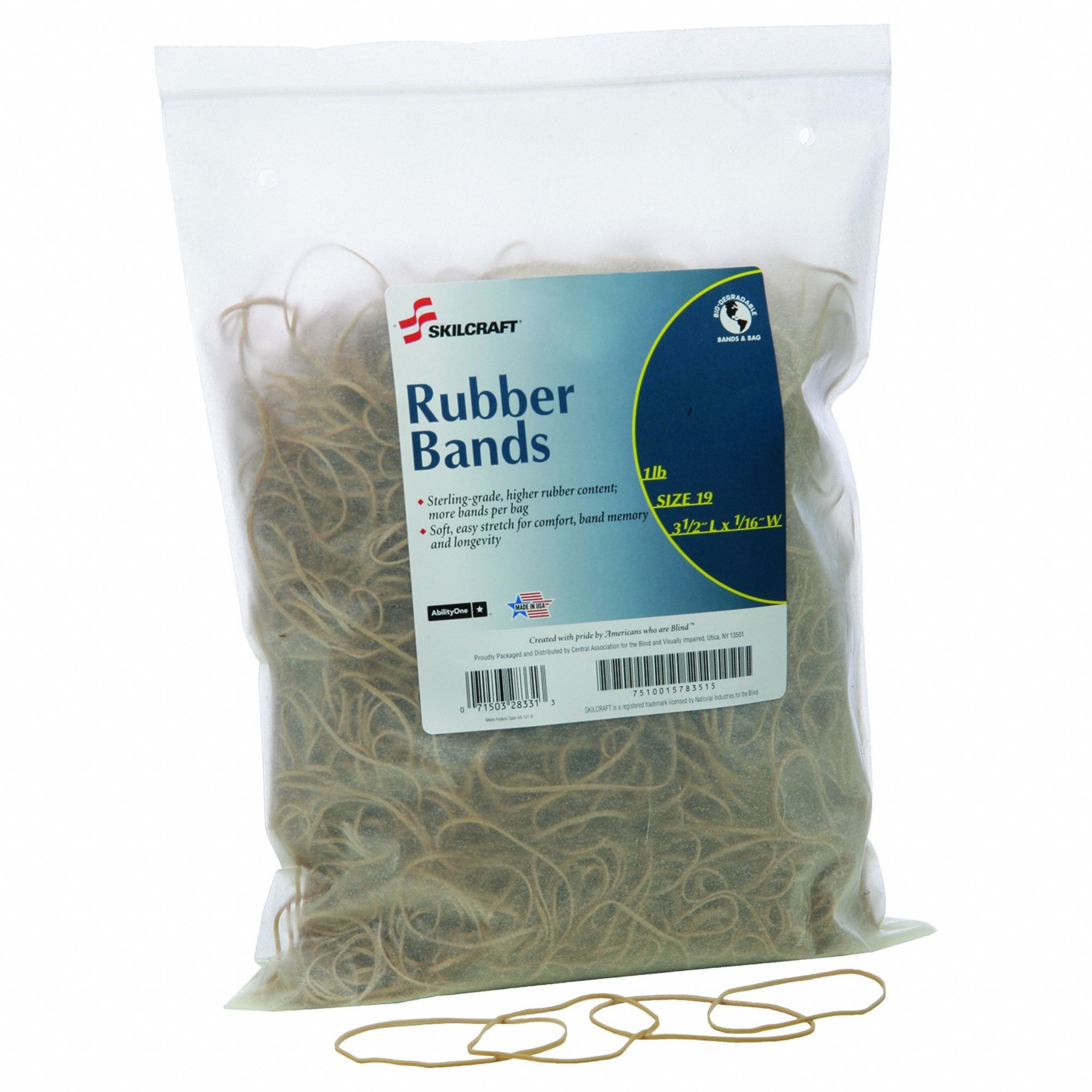 SKILCRAFT, Rubber, 19 Classification Size, Rubber Band - 803TD1|7510-01 ...